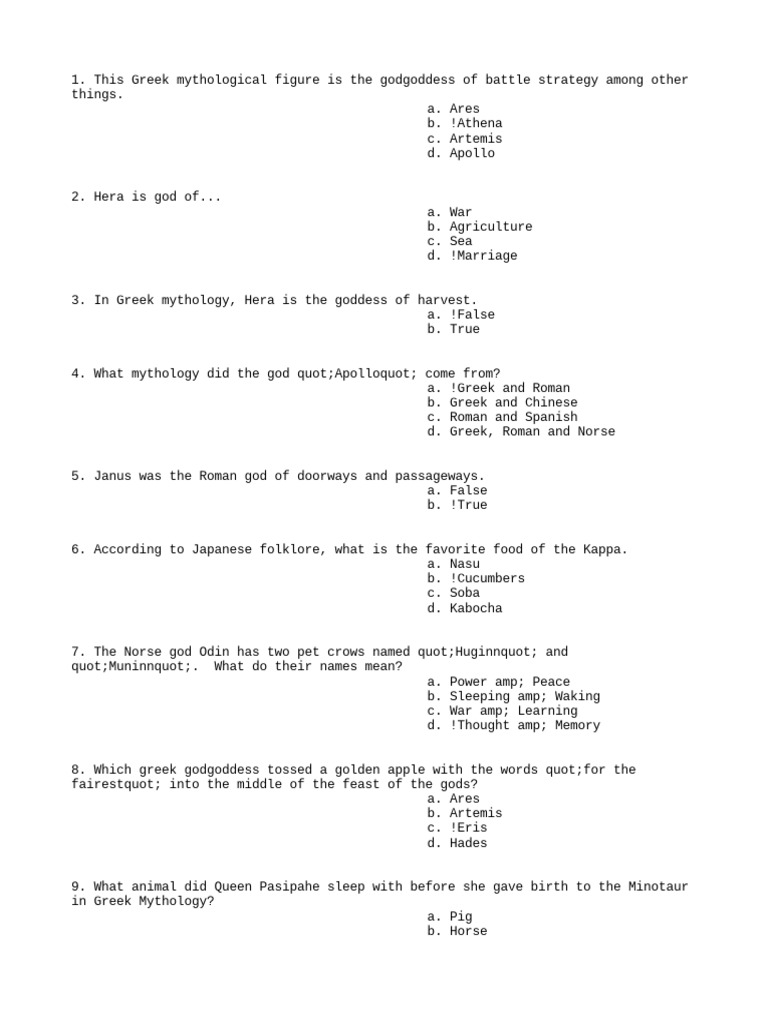 FIN347 Answer Key 6 | PDF | Greek Mythology | Apollo