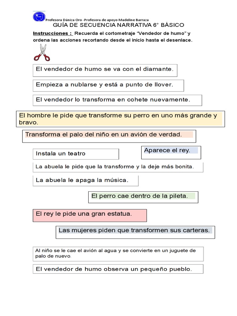 Guía de Secuencia Narrativa 6 | PDF