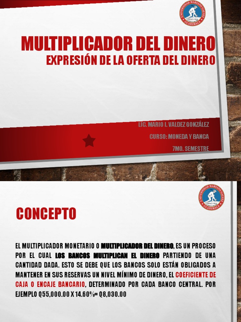 Multiplicador Del Dinero | PDF | Dinero | Bancos