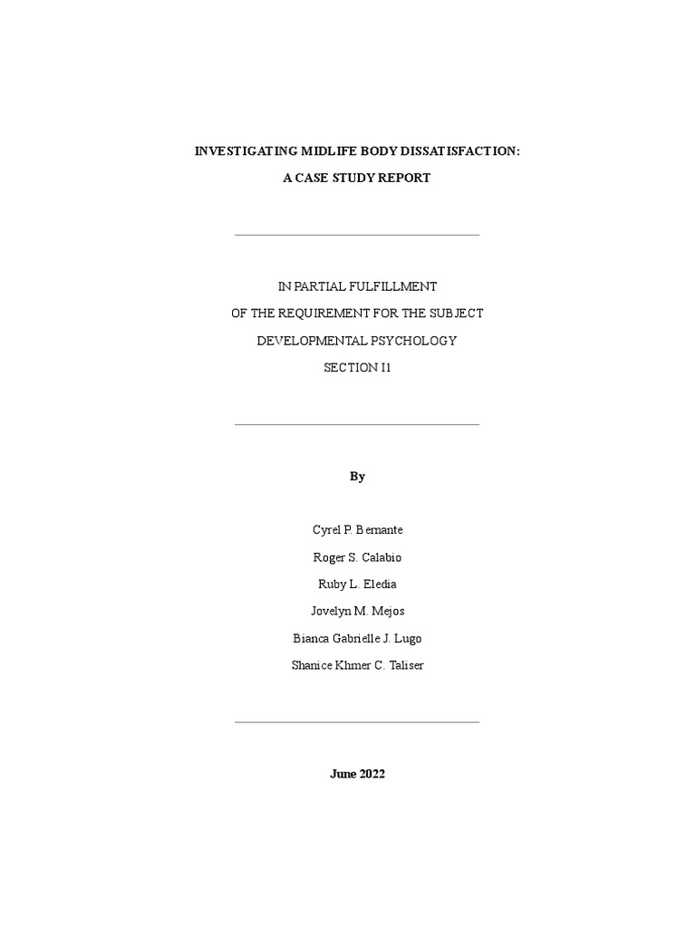 Final Case Study File | PDF | Adipose Tissue | Body Image