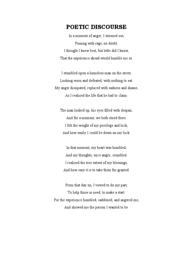 Poetic Discourse | PDF