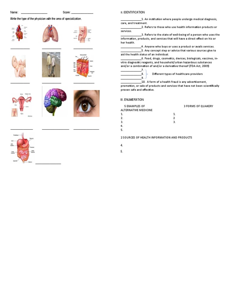 Consumer Health Quiz and Information | PDF | Food And Drug ...