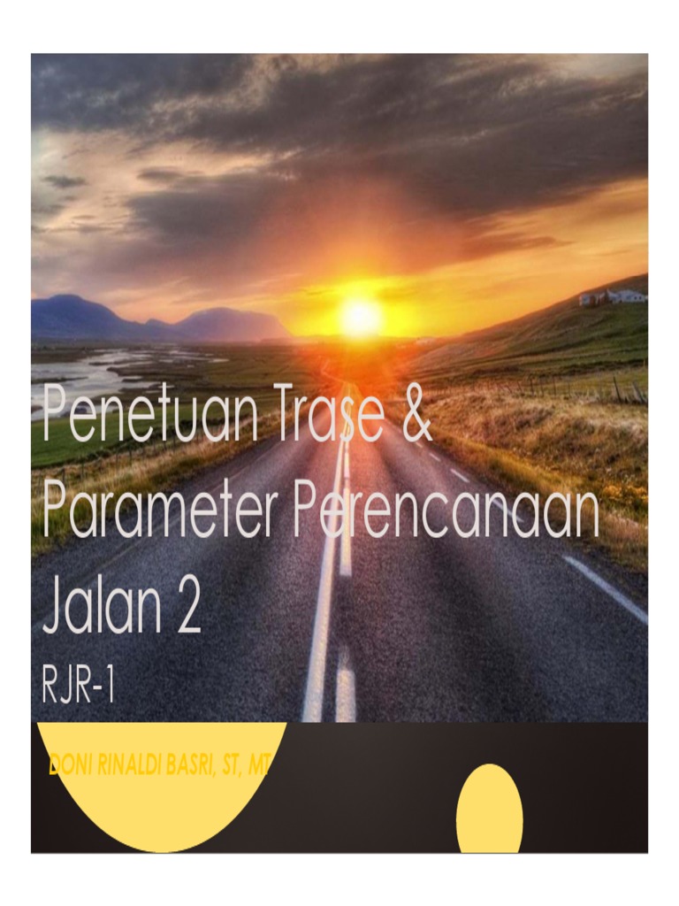 Parameter Perencanaan Trase Jalan | PDF