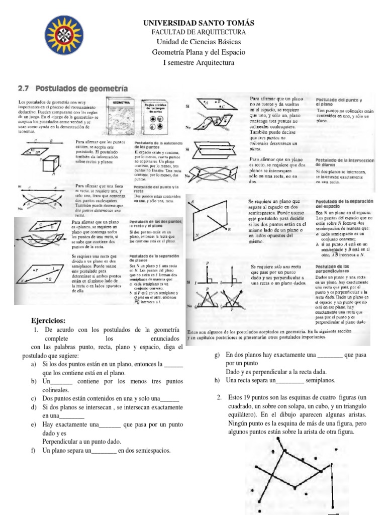 Postulados de Geometría Analítica | PDF | Geometria plana) | Geometría