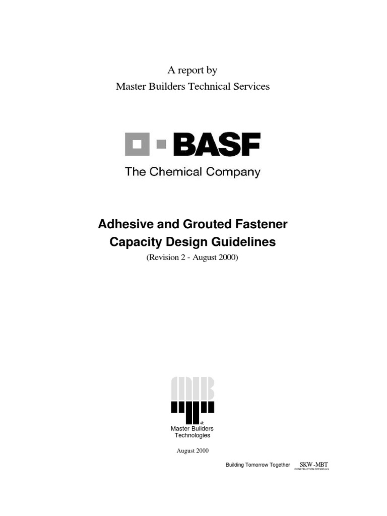 Guia de Diseño Anclajes Basf CC | PDF | Strength Of Materials | Concrete