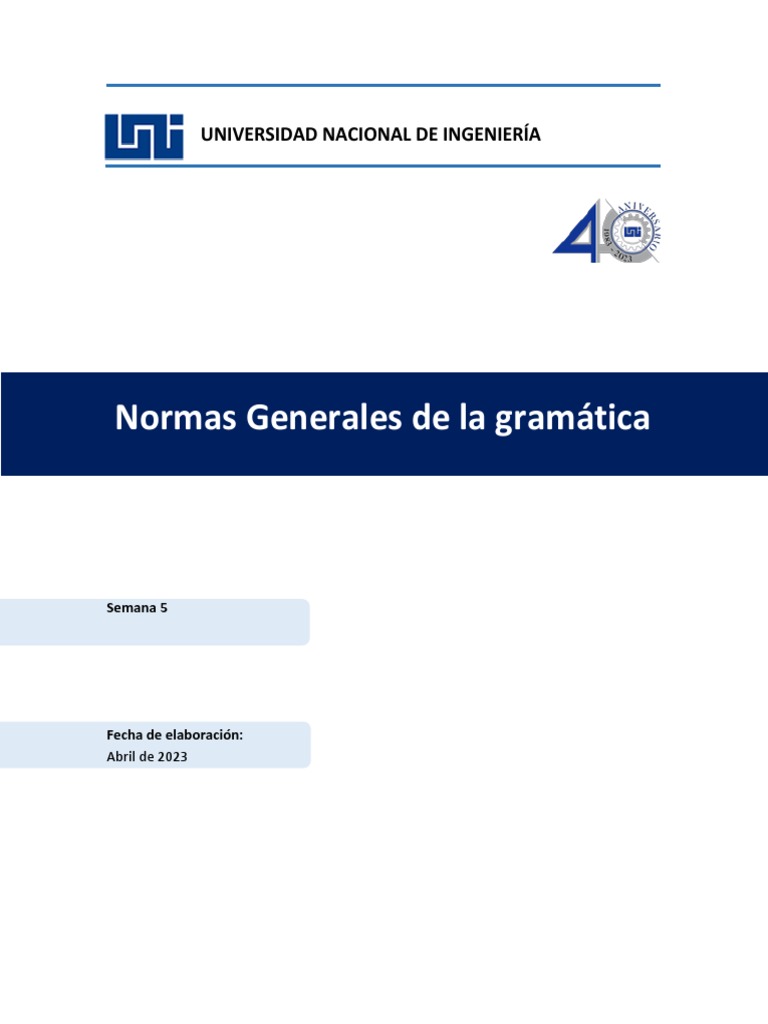 Normas generales de la gramática: Un análisis completo de los ...