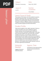 Sipps Lesson Plan | PDF | Phonics | Language Acquisition