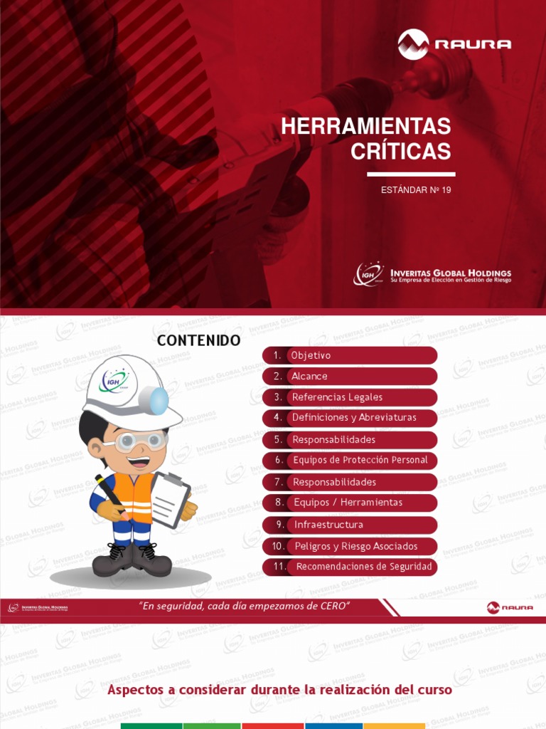 ESTANDAR #19 HERRAMIENTAS CRITICAS Rev. 03 | PDF | Herramientas | Administración de Seguridad y ...