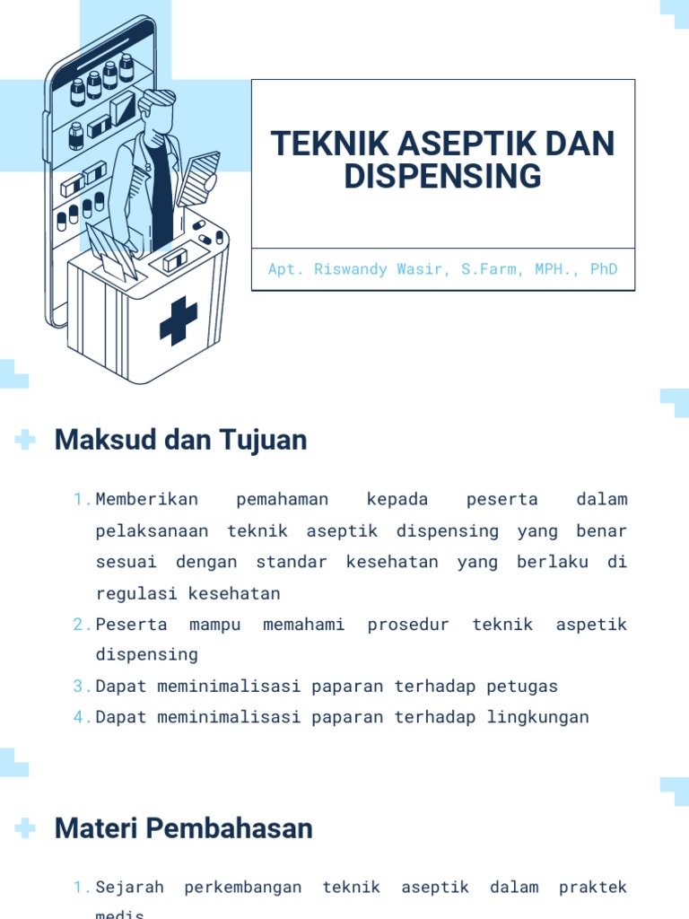 Teknik Aseptik Dan Dispensing 2 | PDF | Pengembangan Diri | Kesehatan Holistik