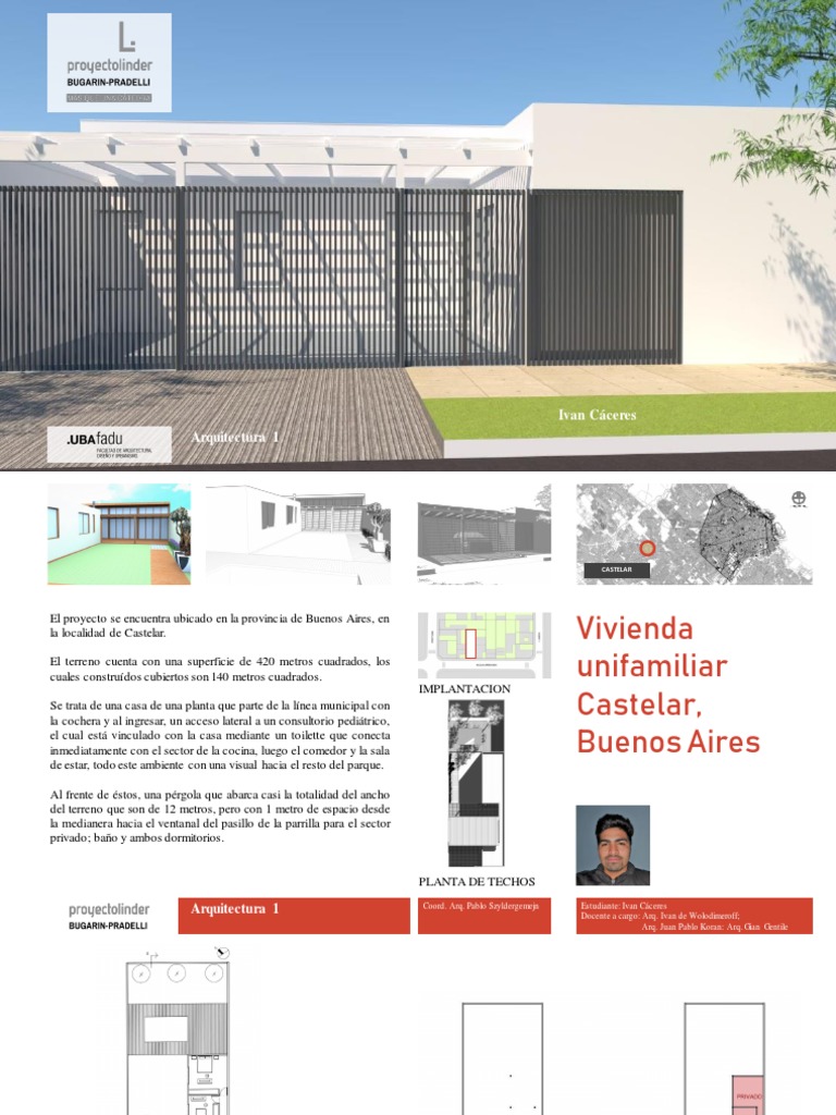 Unifamiliar en Castelar: Diseño de vivienda unifamiliar que integra ...