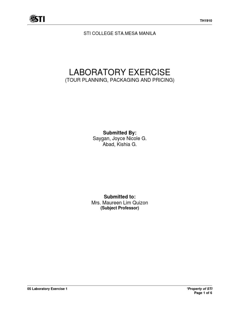 ABAD&SAYGAN 05 Laboratory Exercise 1 | PDF | Payments | Service Industries