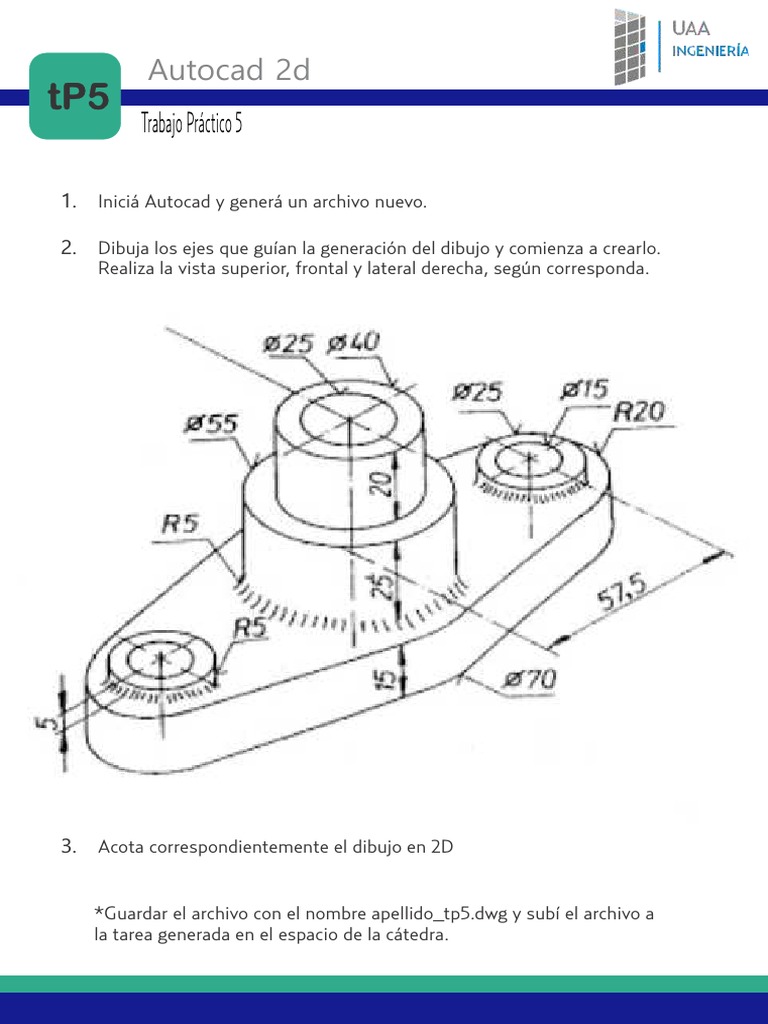 Trabajo Práctico 5: Autocad 2d | PDF
