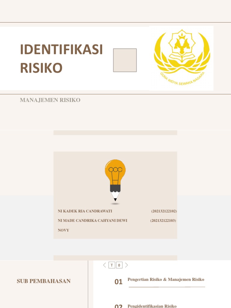 Identifikasi Resiko Manajemen | PDF