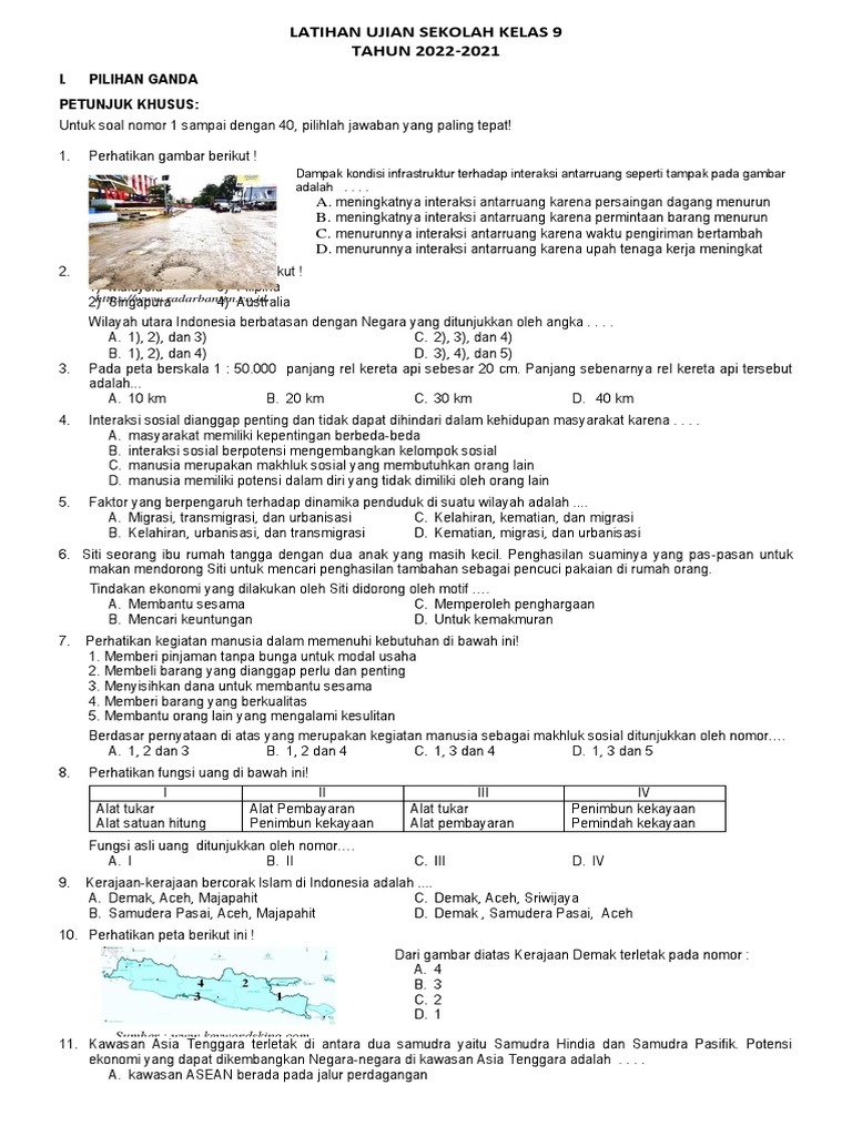 Latihan Us Kelas 9 | PDF