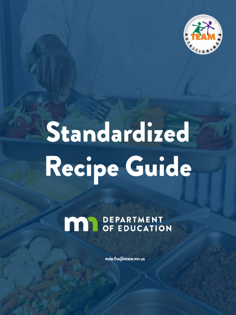 Standardized Recipe Guide PROD034934 | PDF | Ounce | Pound (Mass)