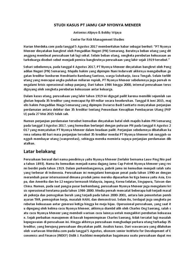 TR 15 MJM Resiko Gilbert M. Situmeang 2022 | PDF