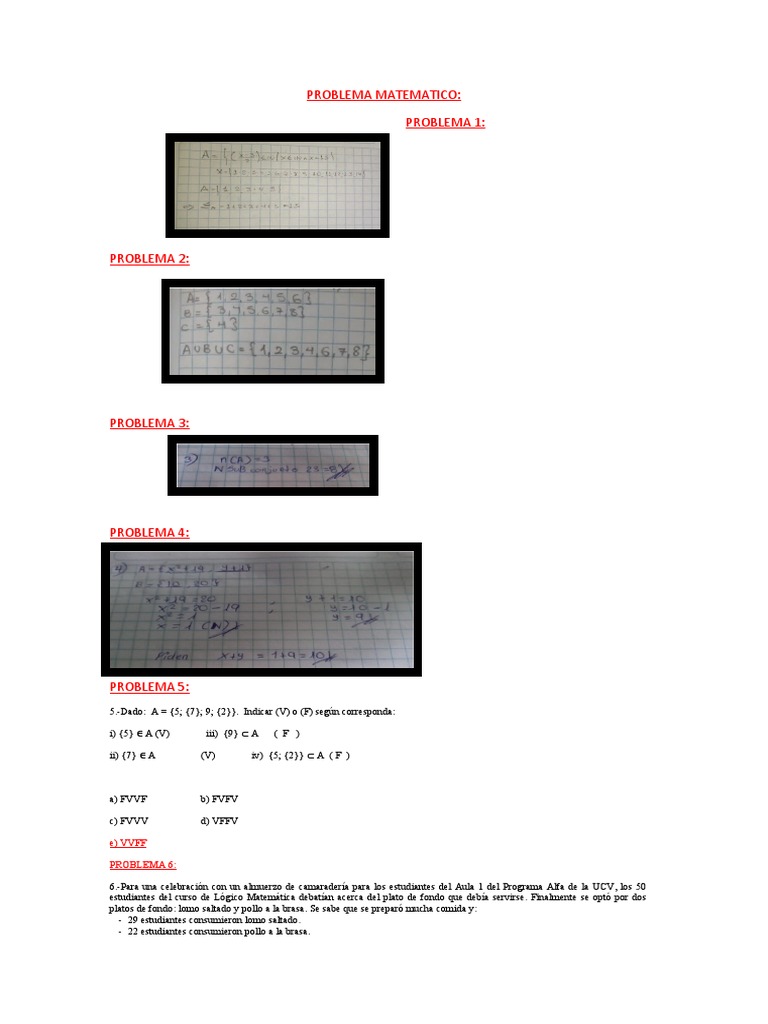 Problema Matematico Solved | PDF