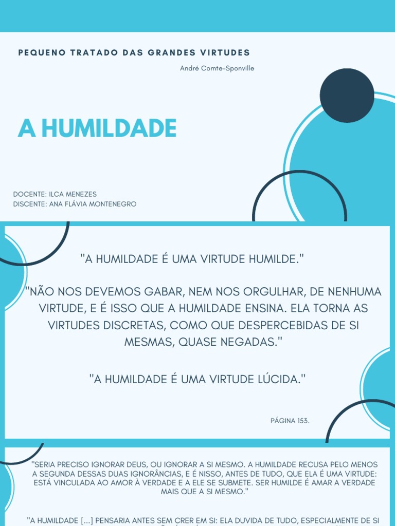 A virtude da humildade analisada por diferentes perspectivas ...