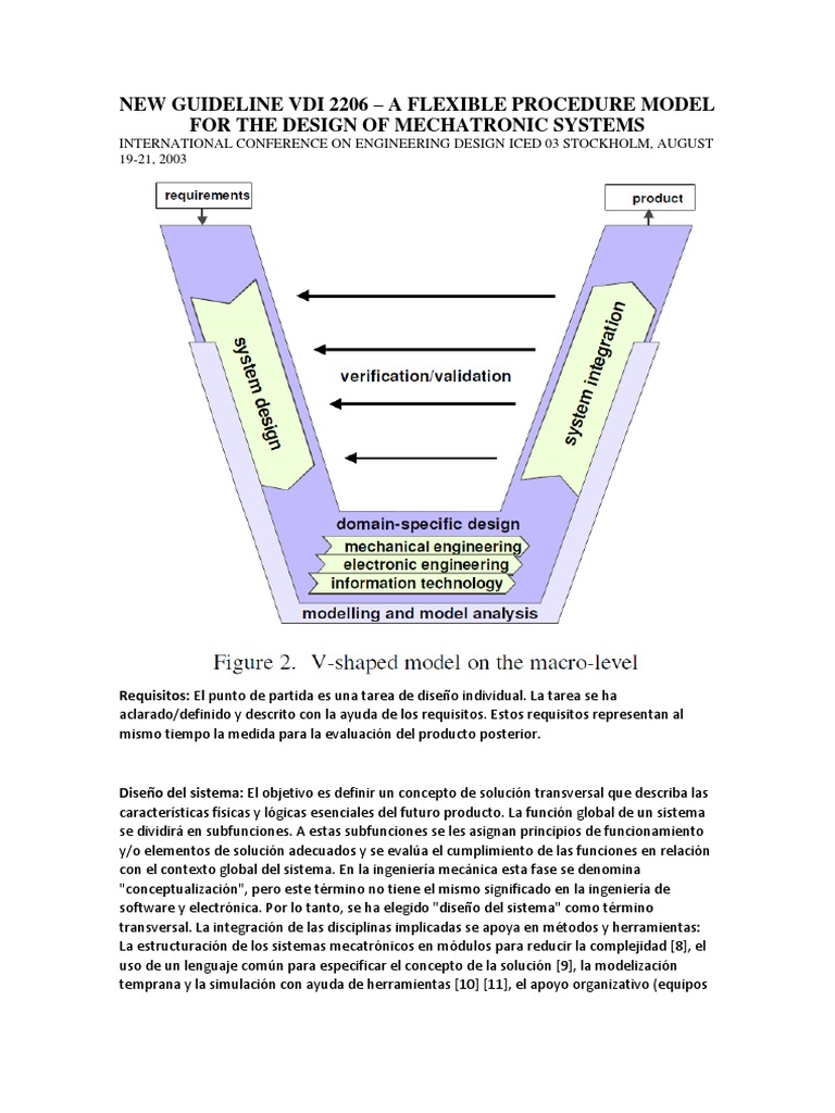 New Guideline Vdi 2206 - A Flexible Procedure Model For The Design of Mechatronic Systems | PDF ...
