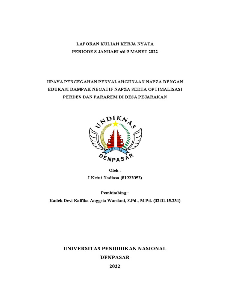 Contoh Laporan KKN Dari Dospem | PDF