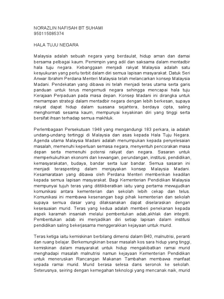 HALA TUJU NEGARA PTM | PDF