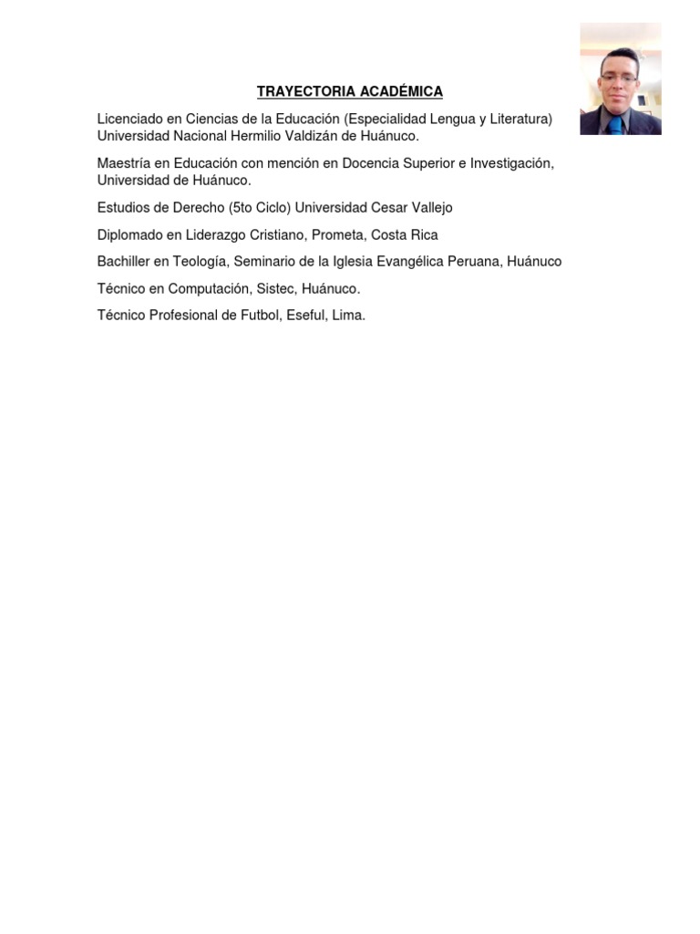 Trayectoria Académica | PDF