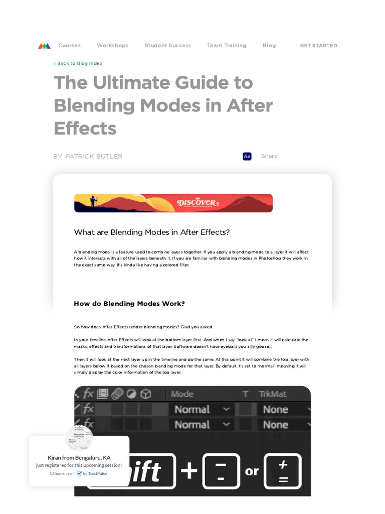 The Ultimate Guide to Blending Modes in After Effects | PDF | Image ...