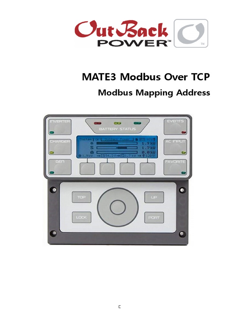 Mate3 SunSpec Modbus Map (For SCADA) | PDF | Ip Address | Computer ... Mate3 SunSpec Modbus Map (For SCADA) | PDF | Ip Address | Computer ...