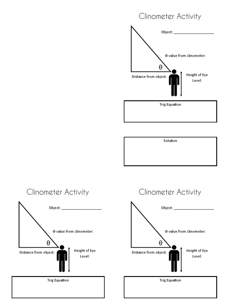 Clinometer Activity Foldable | PDF