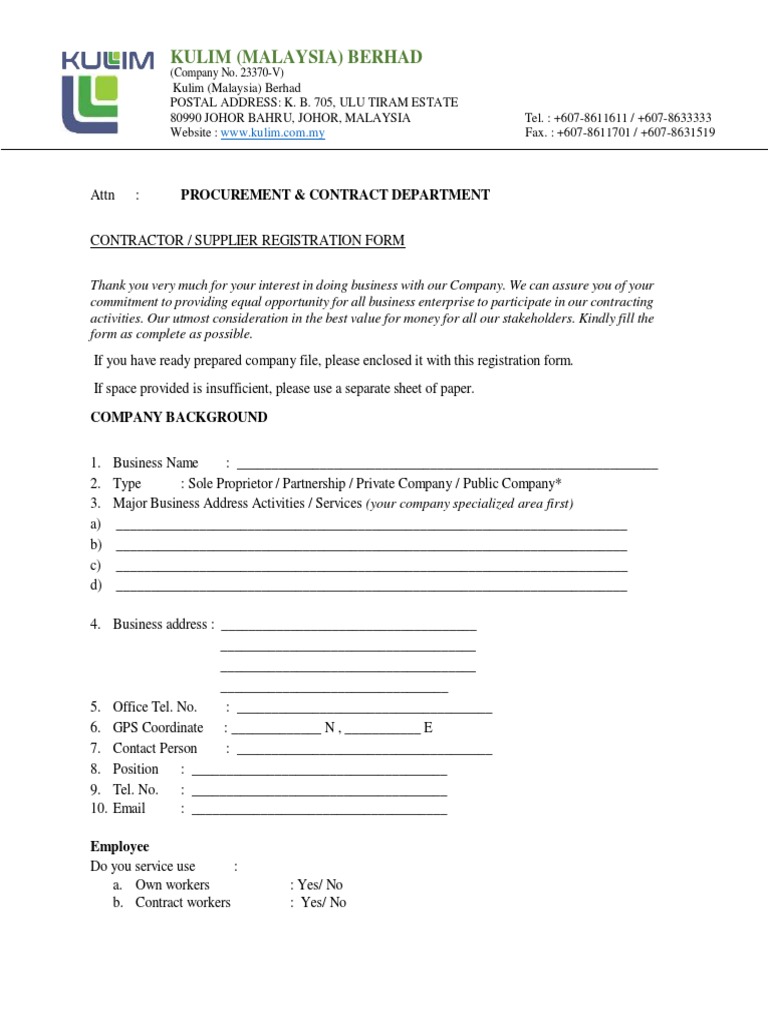 Registration Form | PDF | Business | Corruption