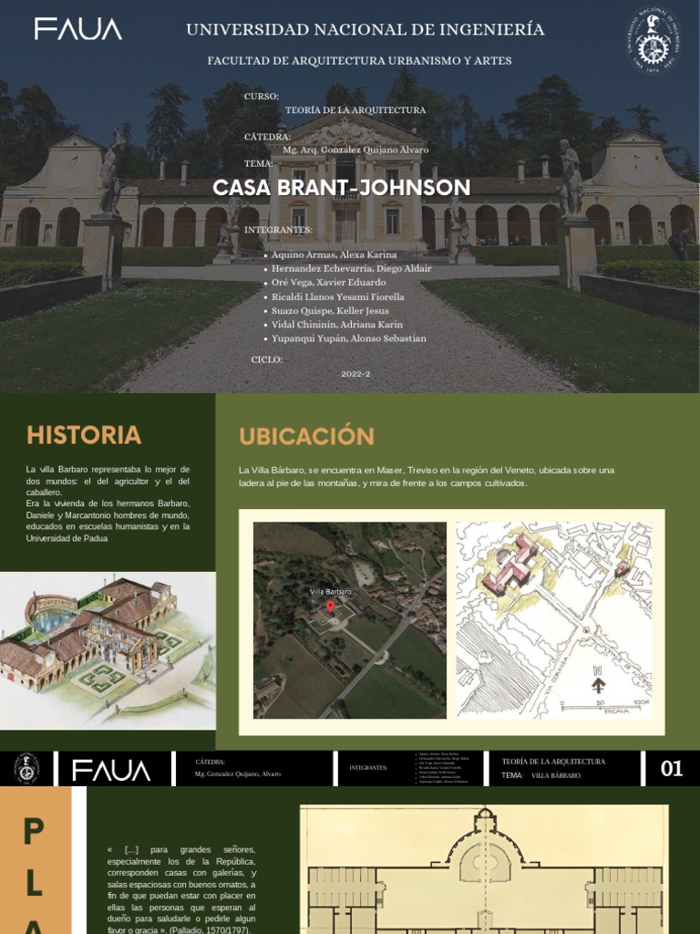 Universidad Nacional de Ingeniería: Casa Brant-Johnson | PDF