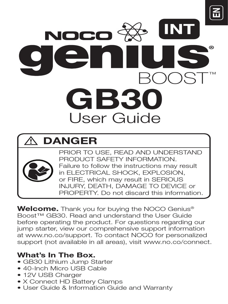 gb30 User Guide | PDF | Rechargeable Battery | Battery (Electricity)