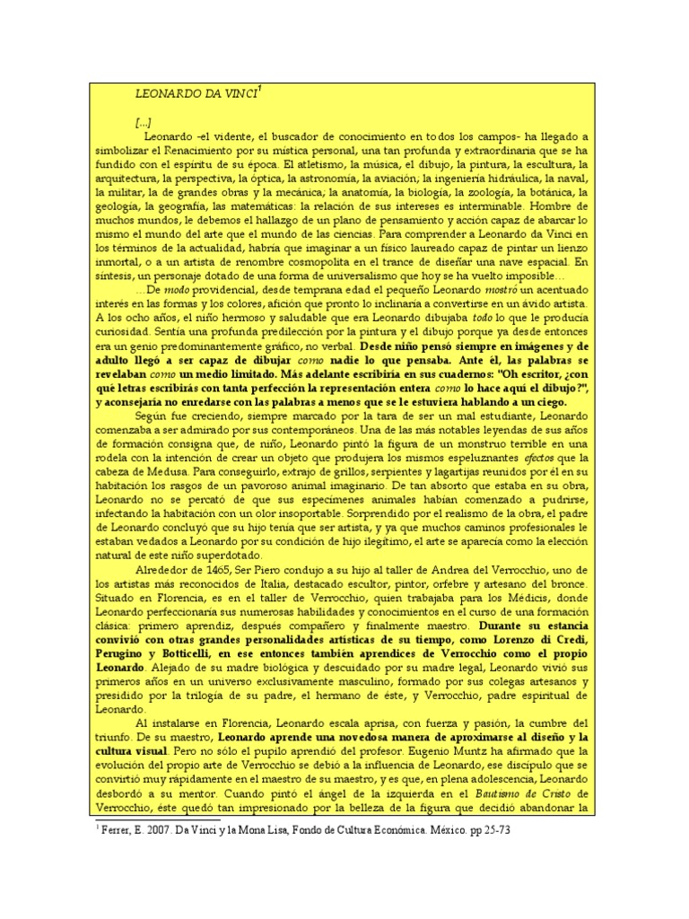 Leonardo Da Vinci | Descargar gratis PDF | Leonardo Da Vinci | Pinturas