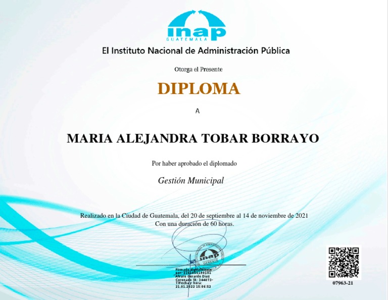 Diploma INAP, Gestión Municipal. | PDF