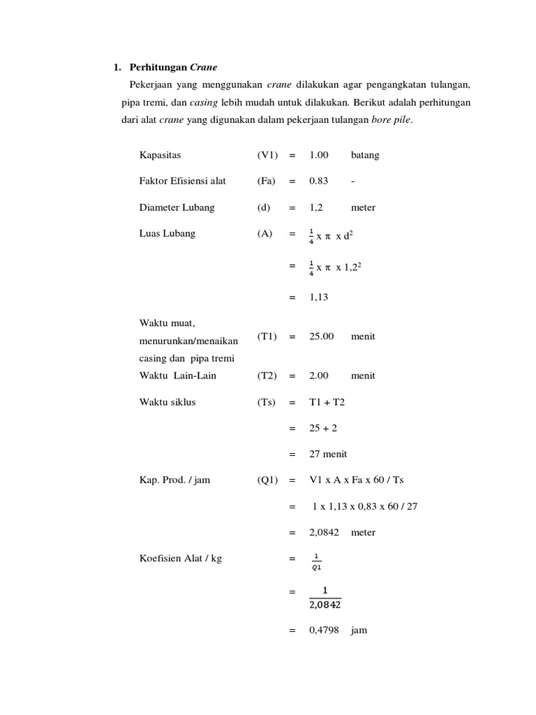 Perhitungan Crane | PDF