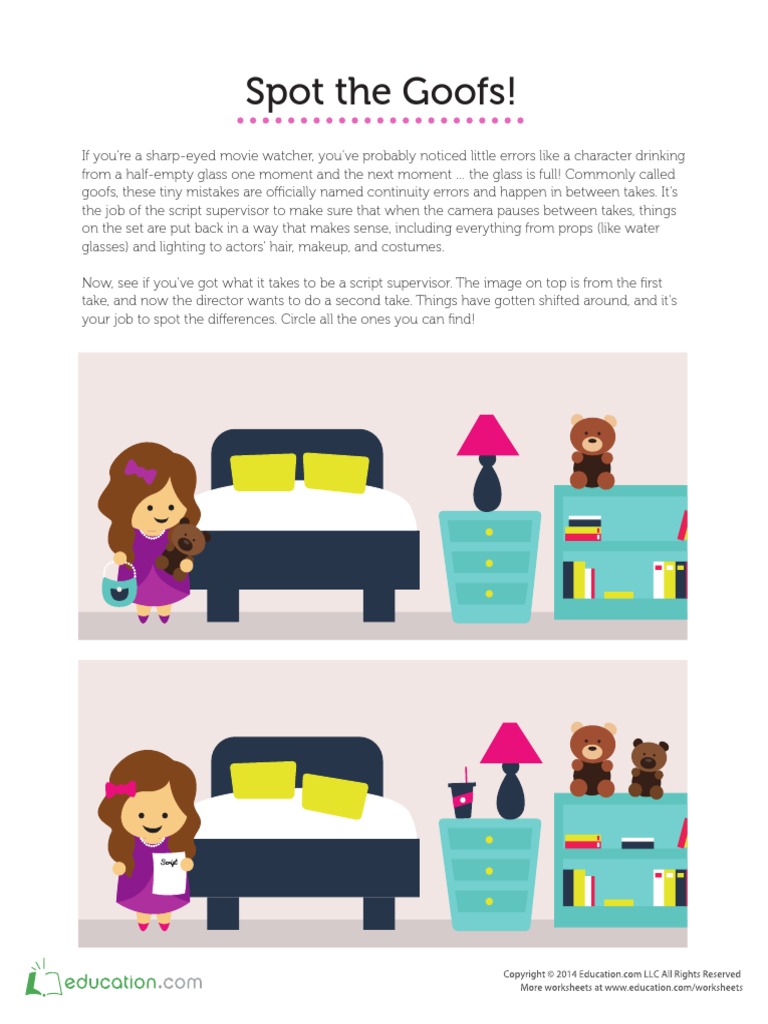 Spot The Difference Movie Set | PDF