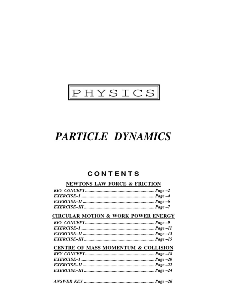 Particle Dynamics | PDF | Force | Collision