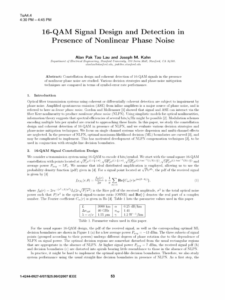 16-QAM Signal Design and Detection in | PDF | Telecommunications ...