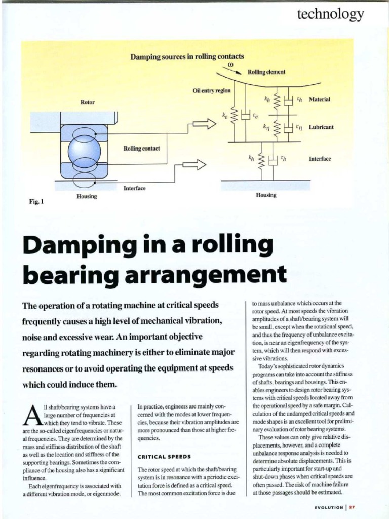 Damping in Bearing | PDF | Bearing (Mechanical) | Resonance