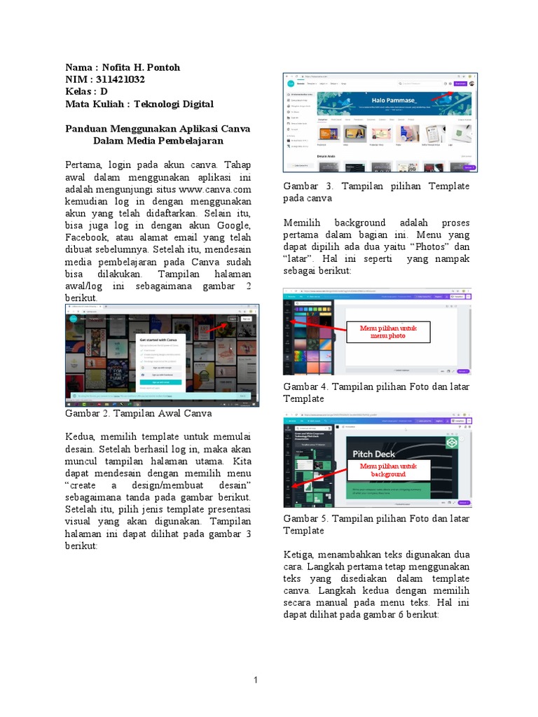 Panduan Menggunakan Aplikasi Canva dalam Media Pembelajaran | PDF
