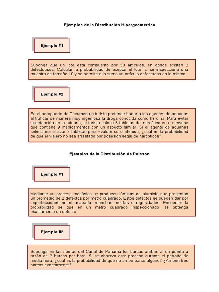 Distribucion Hipergeometrica, Poisson y Sus Aproximaciones - Practica ...