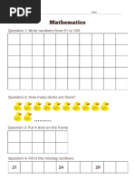 Sr. KG Maths Revision Worksheet | PDF