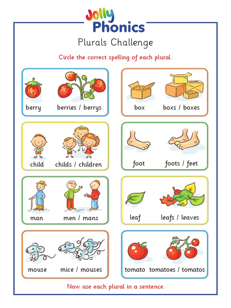 Plurals Challenge: Circle The Correct Spelling of Each Plural | PDF