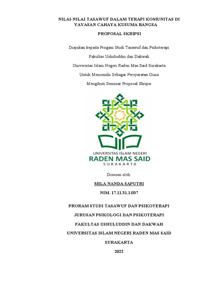 Proposal Skripsi Mila Nanda | PDF