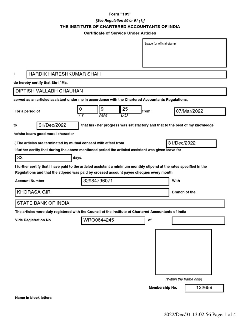 Form 109 | PDF | Cheque | Business
