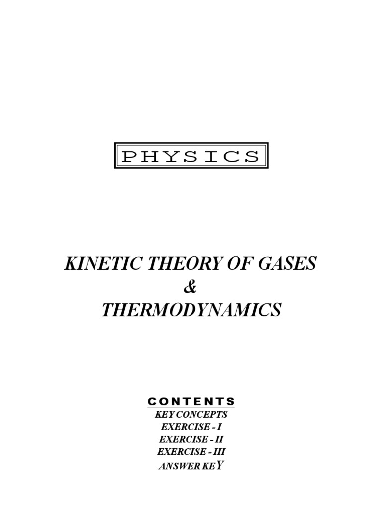 KTG & Thermodynamics | PDF | Gases | Heat