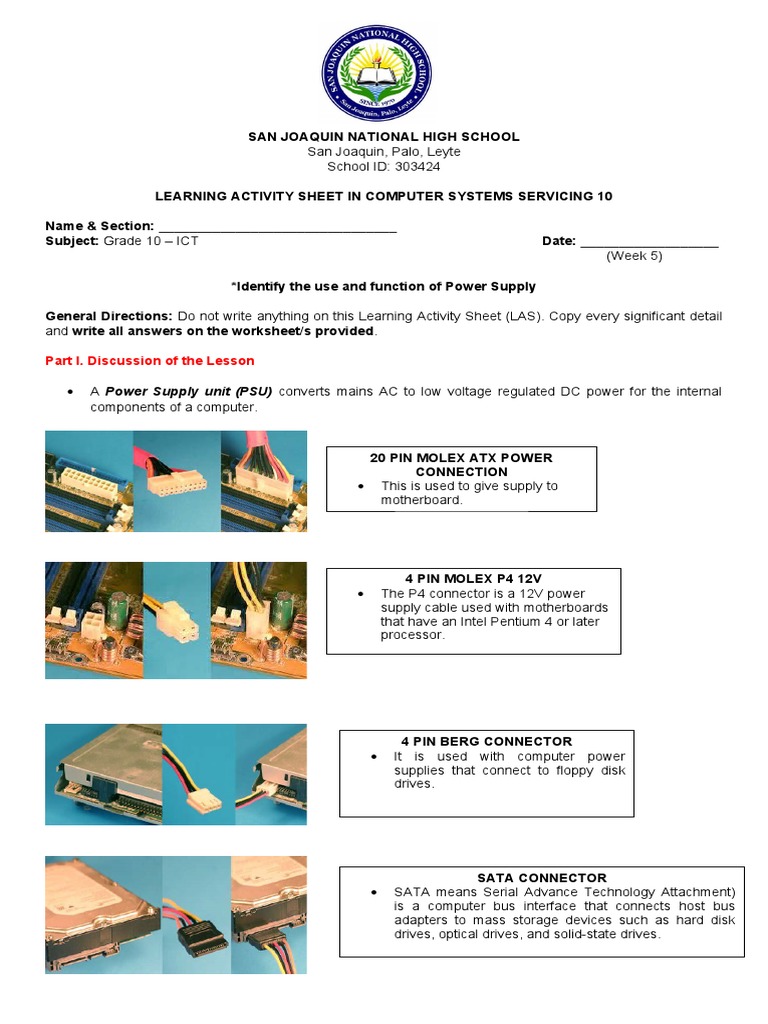 LAS WEEK 5 - Grade 10 ICT | Download Free PDF | Computer Hardware | Computing