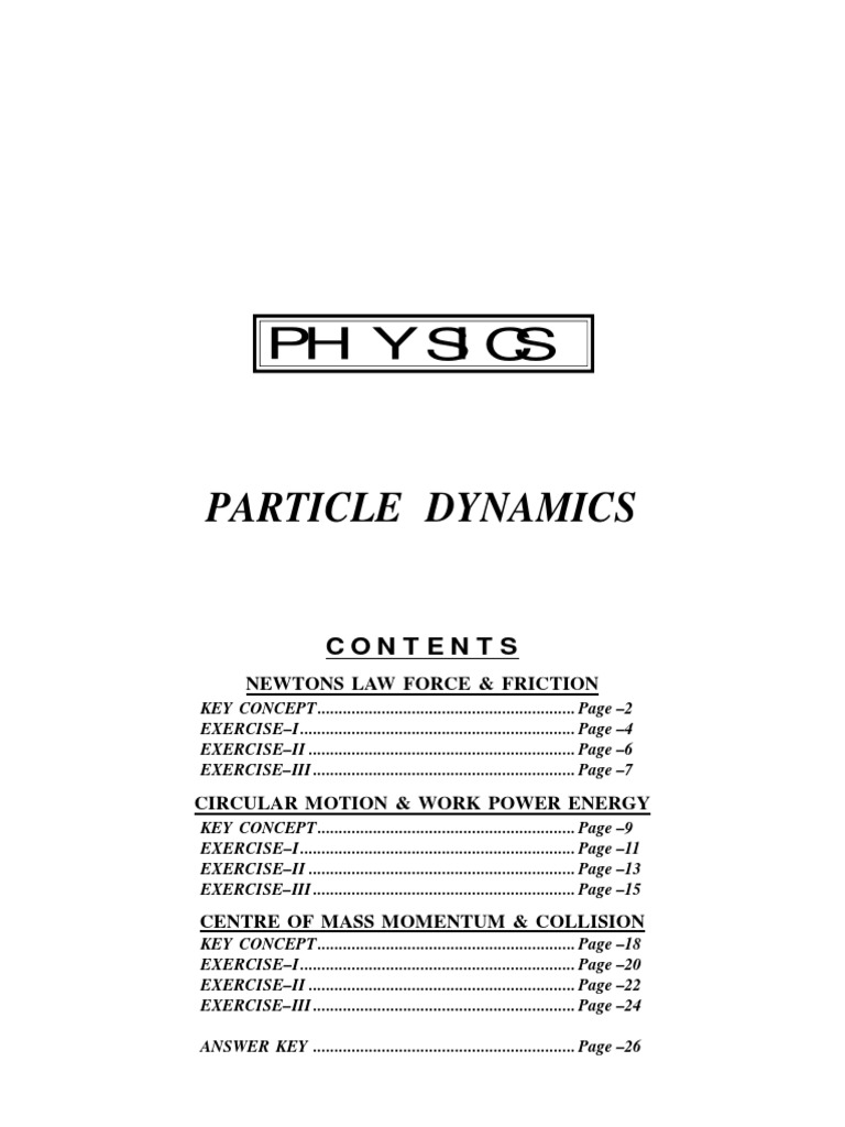 Particle Dynamics | PDF | Force | Collision