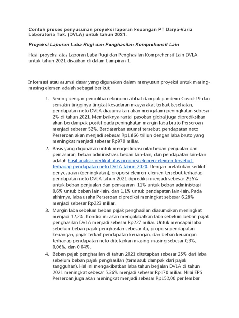 Contoh Analisis Prospektus PT Daria | PDF