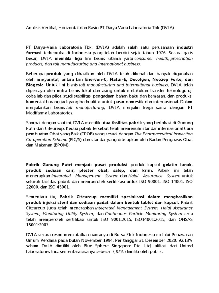 Analisis Vertikal Dan Horizontal DARYA-EDIT | PDF